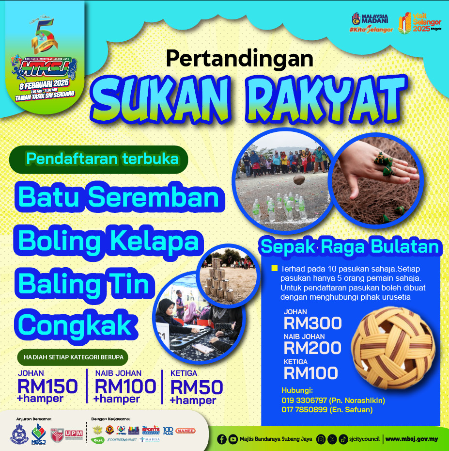PERTANDINGAN SUKAN RAKYAT #HTKMBSJ 2025! | Majlis Bandaraya Subang Jaya